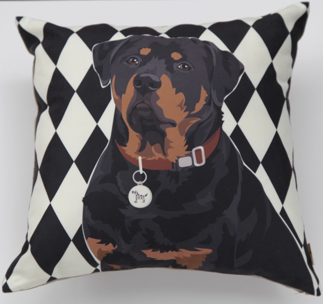 Rottweiler Pillow - Etsy