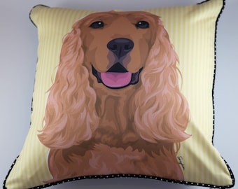 Cocker Spaniel Pillow Cocker Spaniel Cushion Cover Cocker - Etsy