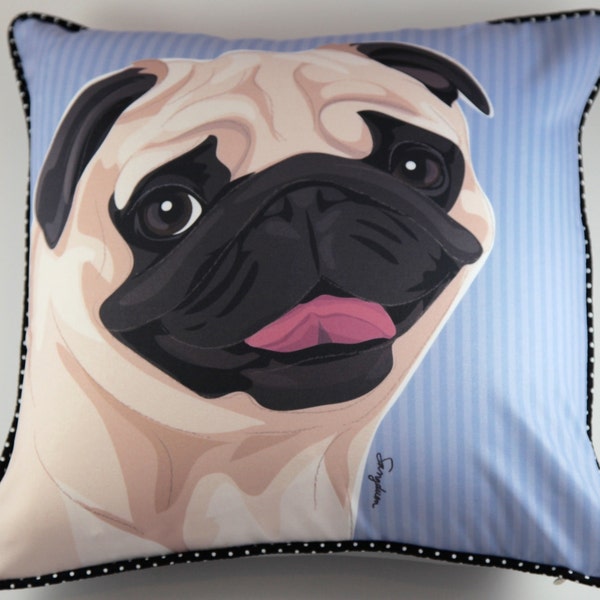Pug Pillow - Etsy