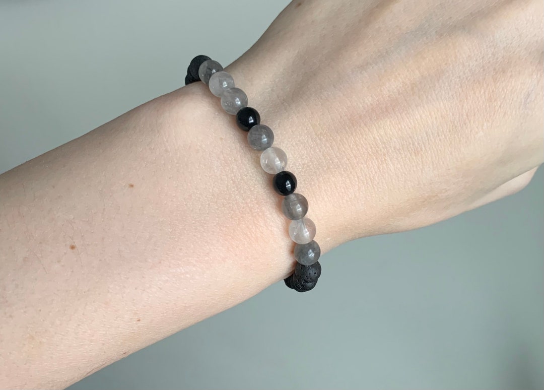 Grounding Diffuser Bracelet / Onyx / Smokey Quartz / Grounding Bracelet ...