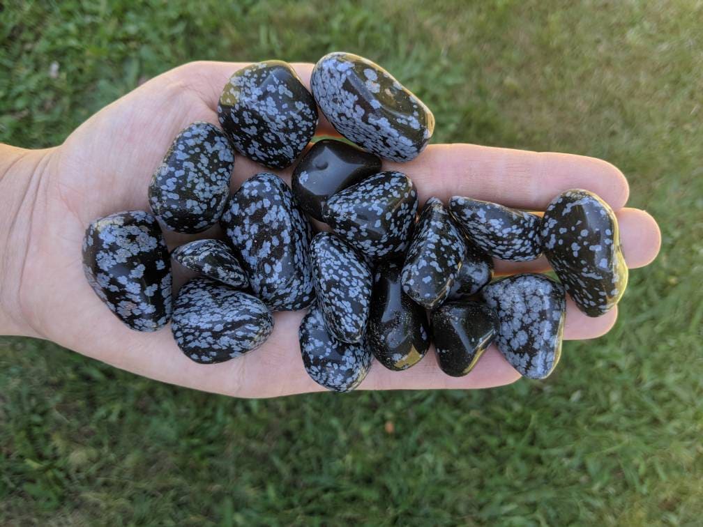 Snowflake Obsidian Polished Pocket Stone / Obsidian Crystal / - Etsy