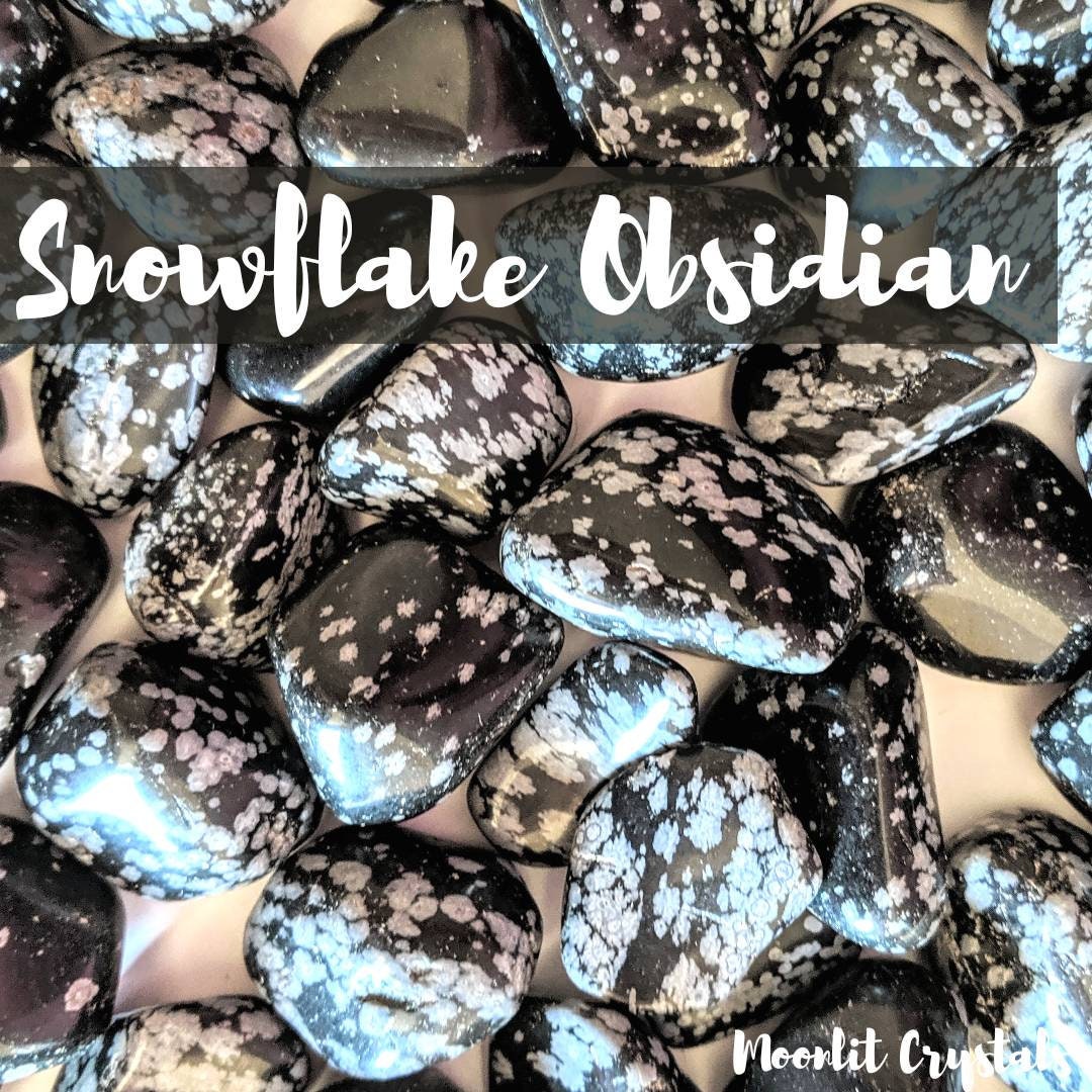 Snowflake Obsidian Polished Pocket Stone / Obsidian Crystal / - Etsy