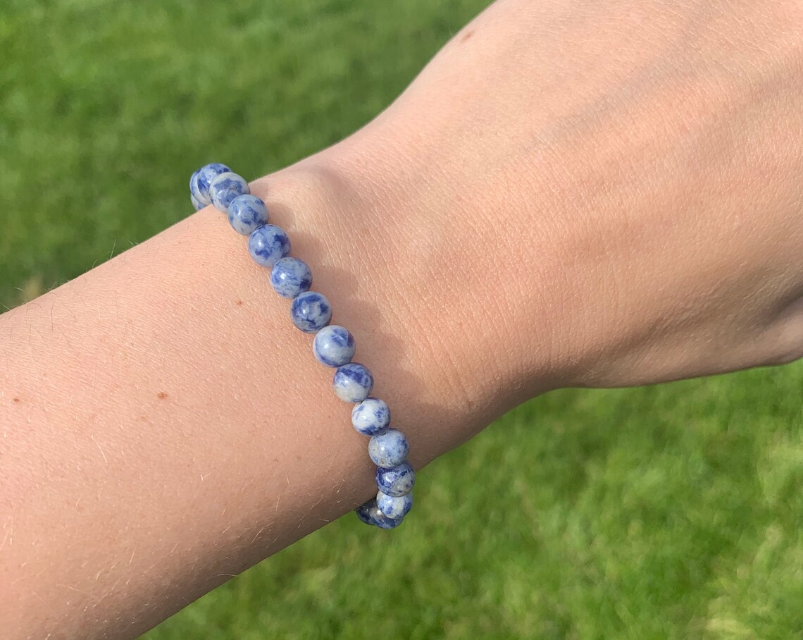 Blue Spot Jasper Bracelet / Healing Crystals / Healing Crystal | Etsy