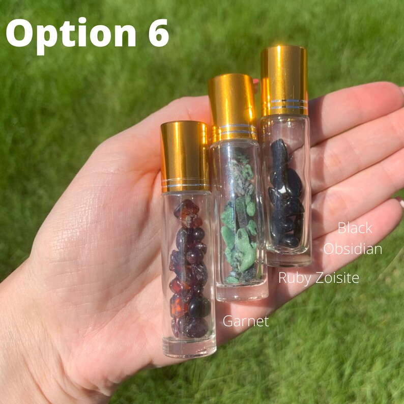 Crystal Essential Oil Roller Bottle 3-pack, Healing Stone Infusion - Etsy