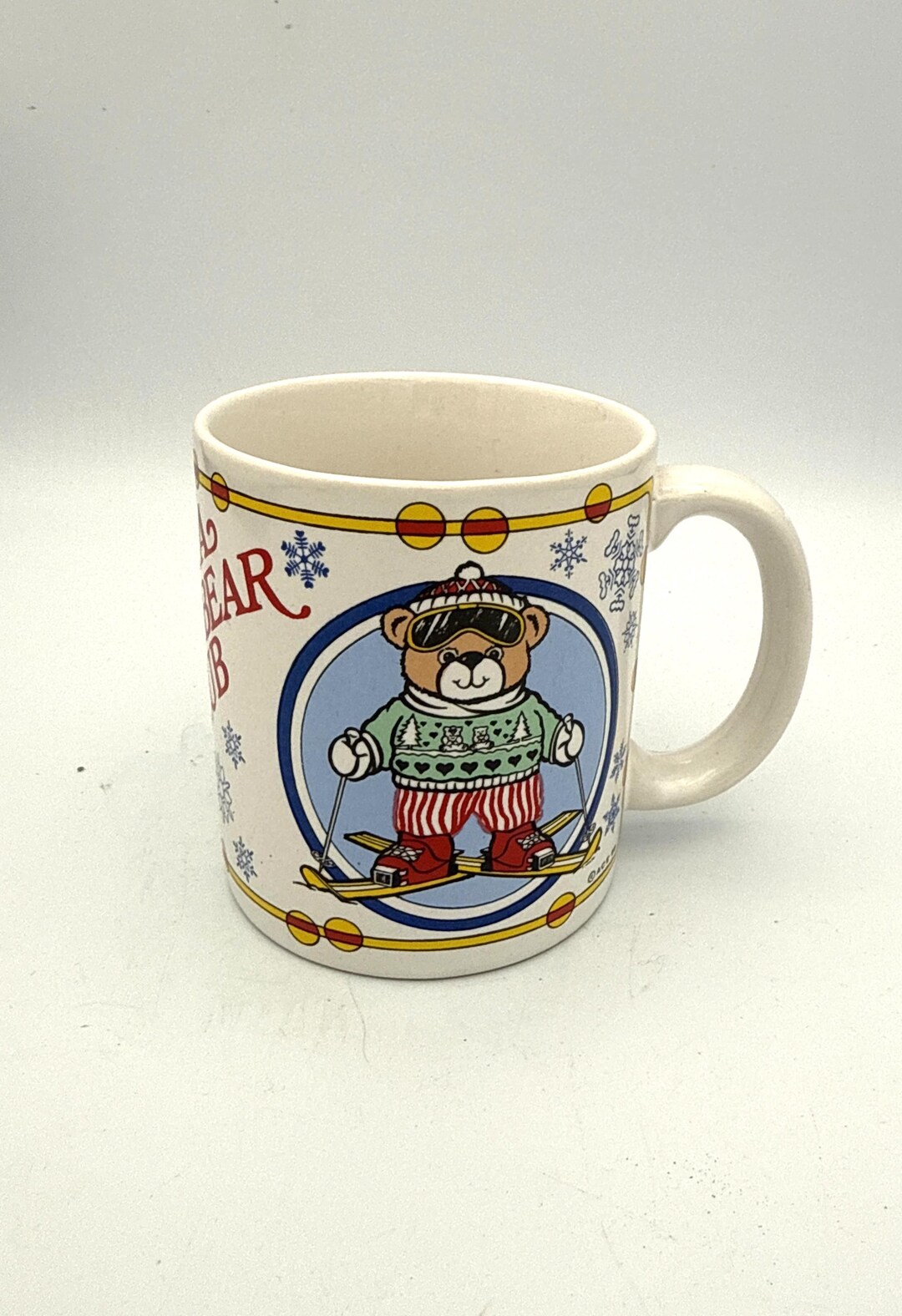 Vintage 1986 Alaska Teddy Bear Club Mug – Retro Ski Bear, 8oz Ceramic ...