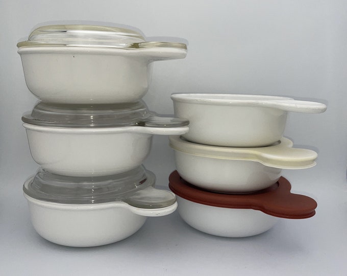 Corning Ware White Grab It, Heat N Serve Single Serving Bowls, Sold ...