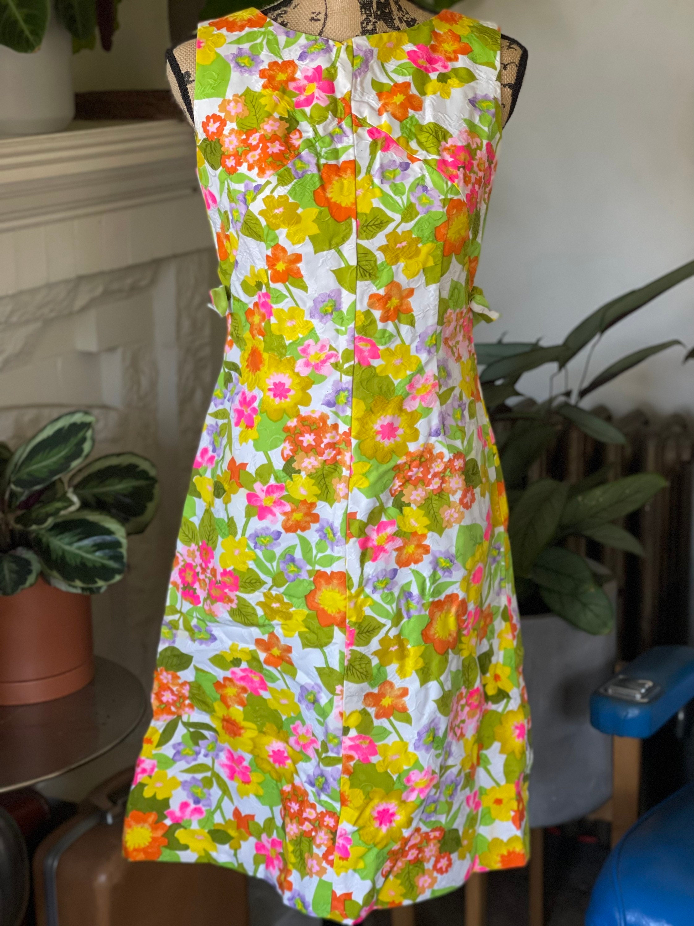 Vintage 1960s Floral a Line Mod Dress - Etsy