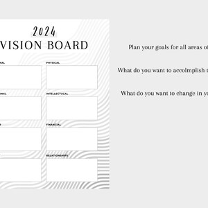 2024 Vision Board Goal Setting / Tracking PDF Printable, SMART Goals ...
