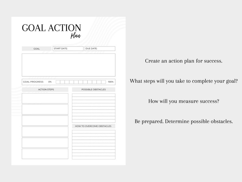 2024 Vision Board Goal Setting / Tracking PDF Printable, SMART Goals ...