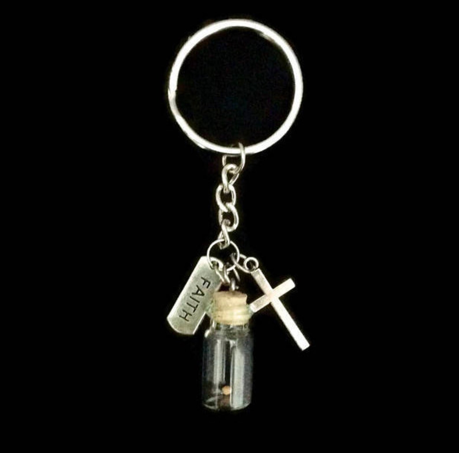Faith of a Mustard Seed Keychain With Real Mustard Seed, Single Seed or ...