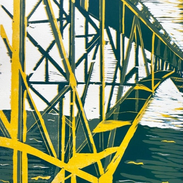 Reduction Woodcut - Etsy