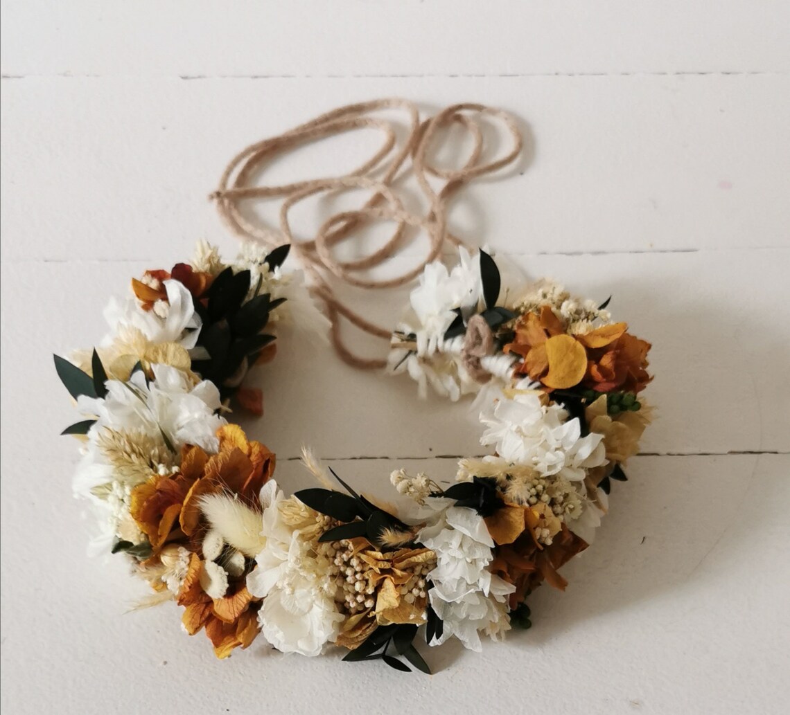 Medium Crown With Preserved Flowers. - Etsy