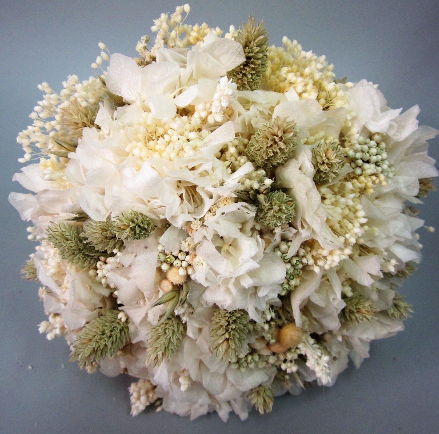 White Carnation And Hydrangea Bouquet