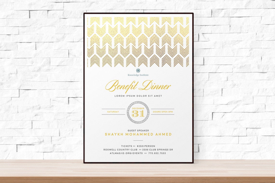 DIY Printable Event Flyer Template, Formal Gala Invitation, Word Flyer ...