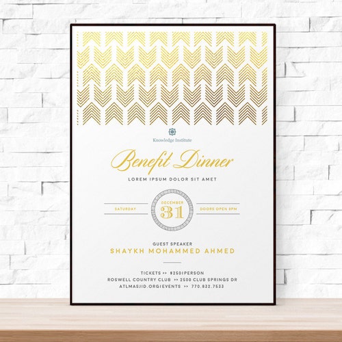 DIY Printable Gala Benefit Dinner Event Flyer Template for - Etsy