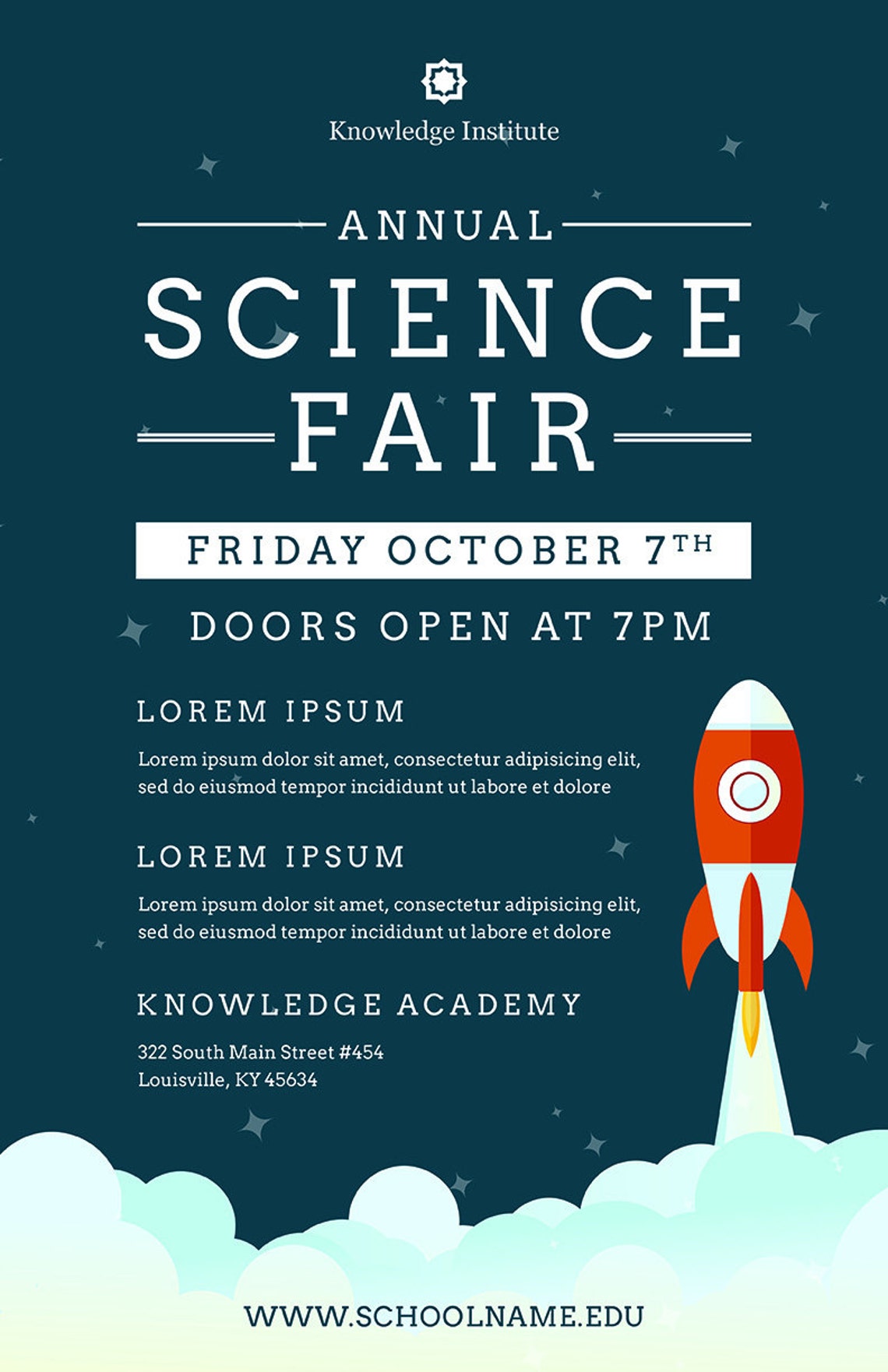 DIY Printable School Science Fair Flyer Template, Word Flyer Templates ...