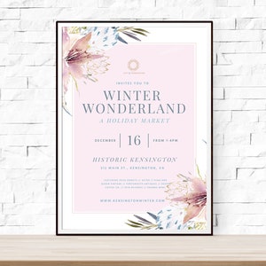 DIY Printable Winter Wonderland Craft Fair Event Flyer Template for ...