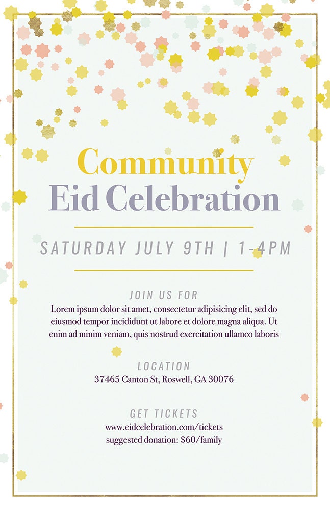 DIY Printable Event Flyer Template, Formal Gala Invitation, Word Flyer ...