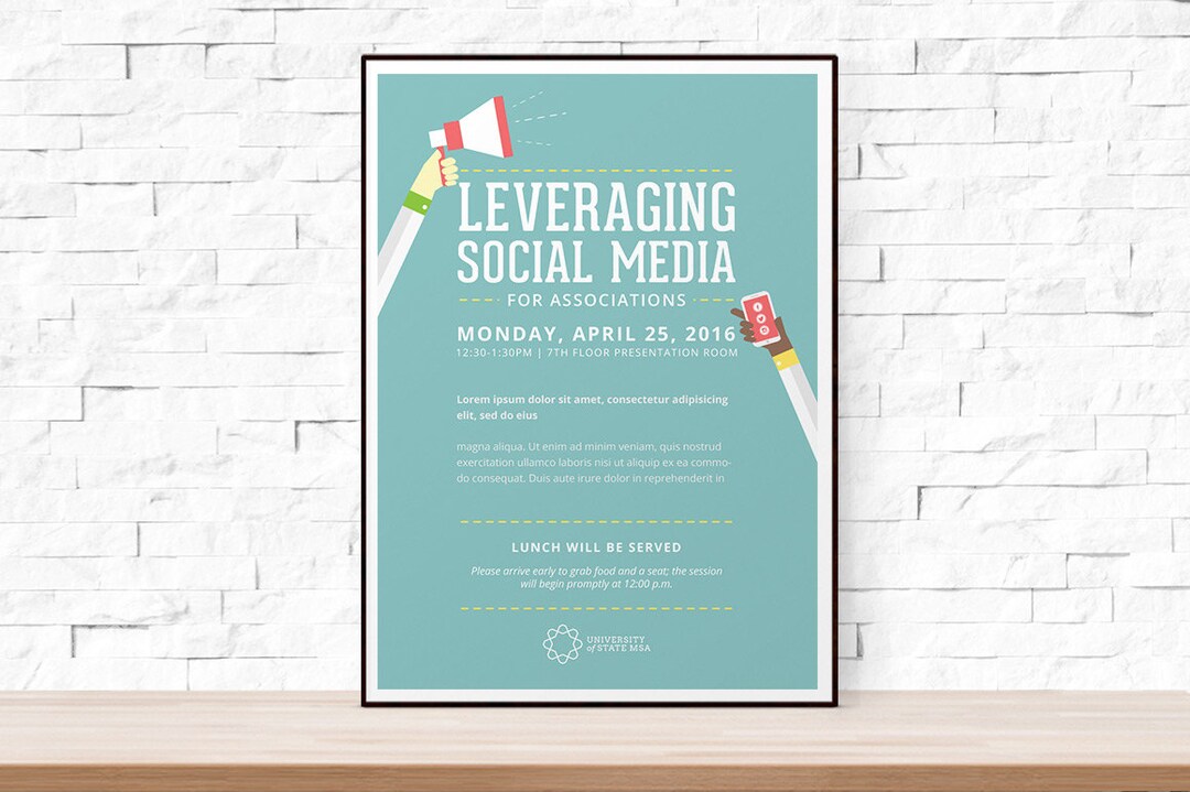 DIY Printable Social Media Flyer Template, MS Word Flyer Templates ...