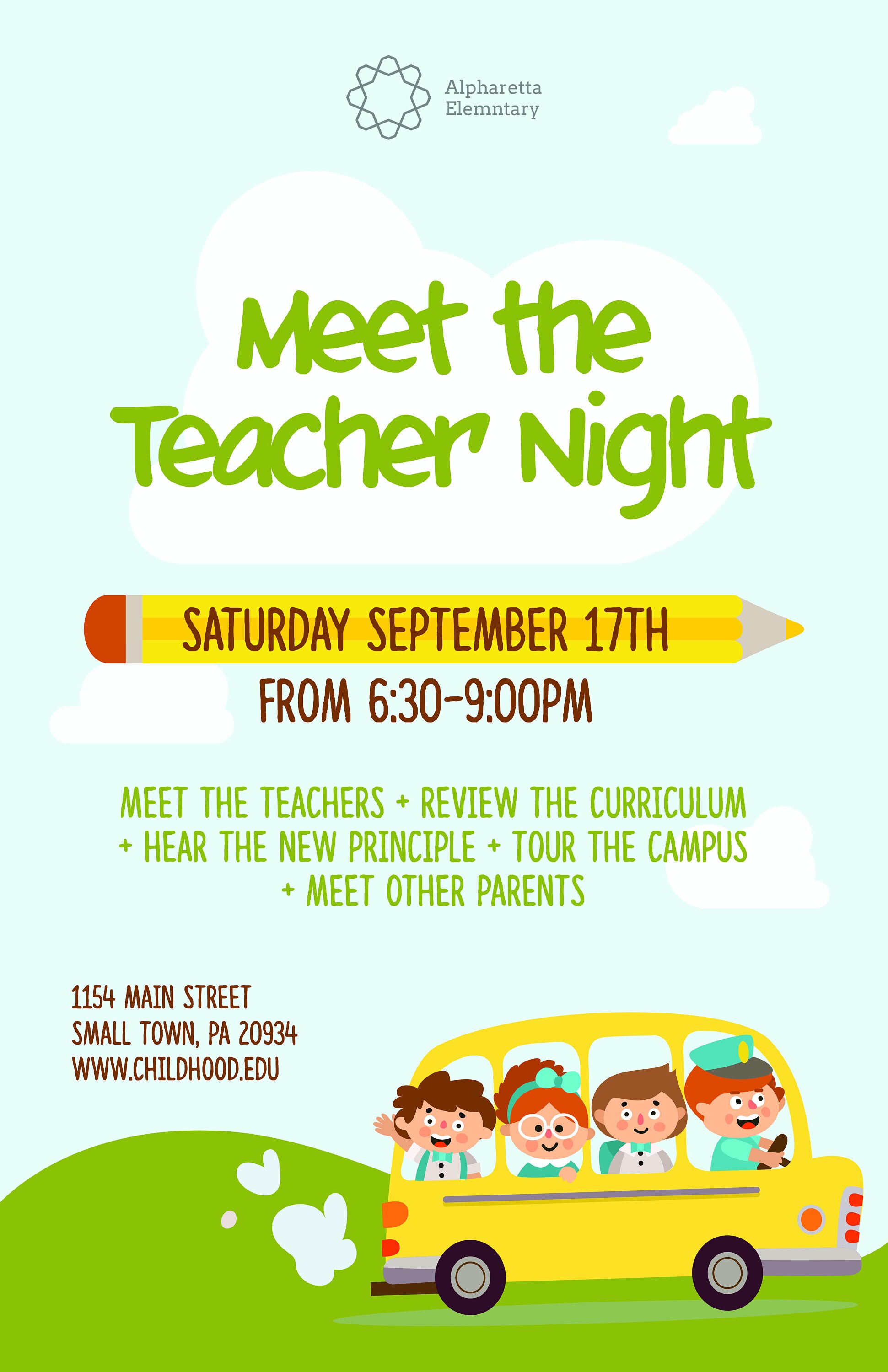DIY Printable Back to School, Open House, Parent Teacher Night Event ...