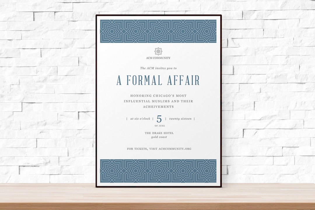DIY Printable Event Flyer Template, Formal Gala Invitation, Word Flyer ...