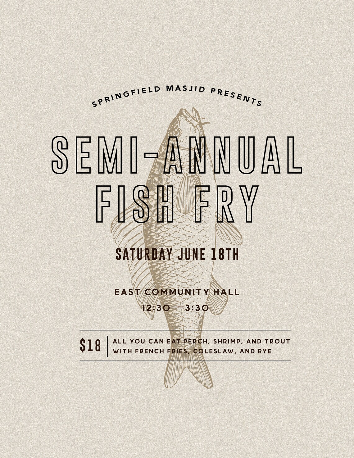DIY Printable Fish Fry Fundraiser Event Flyer Template for Microsoft ...