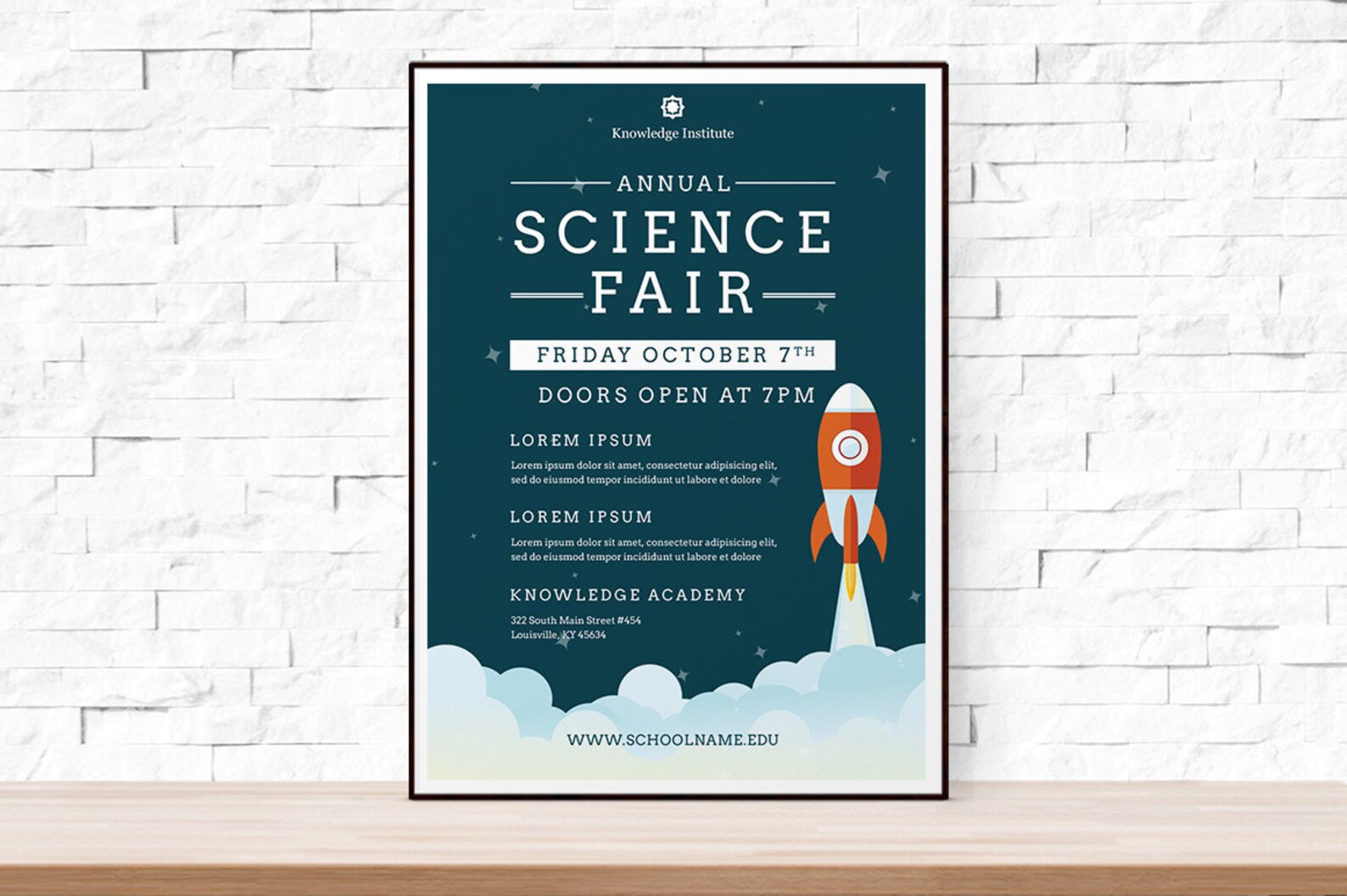 DIY Printable School Science Fair Flyer Template, Word Flyer Templates ...