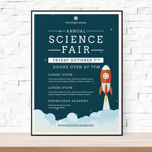 DIY Printable School Science Fair Flyer Template, Word Flyer Templates ...