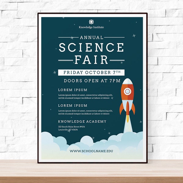Science Fair Invitation Template - Etsy