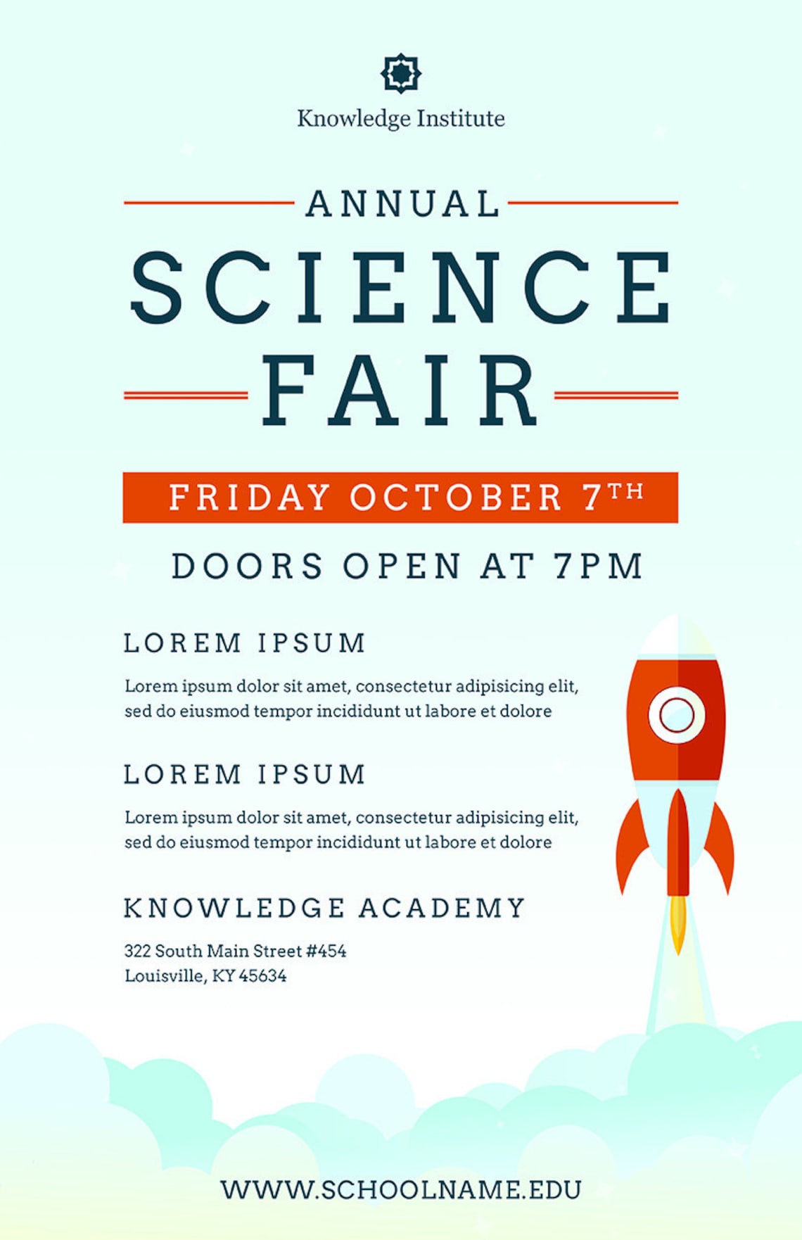 DIY Printable School Science Fair Flyer Template, Word Flyer Templates ...