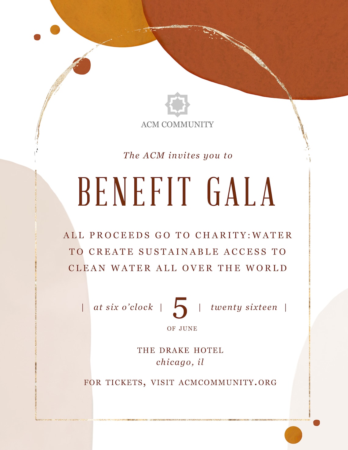 DIY Printable Gala Benefit Dinner Event Flyer Template for Microsoft ...