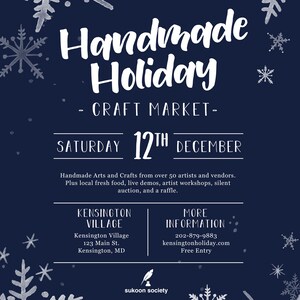 DIY Printable Winter Holiday Craft Market Event Flyer Template for ...