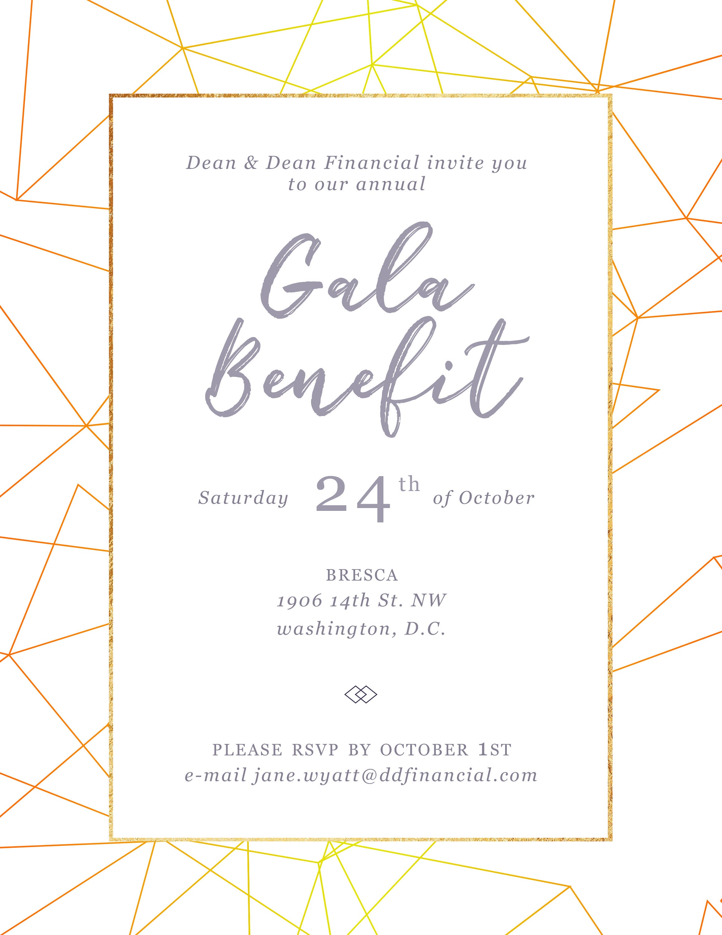 DIY Printable Gala Benefit Dinner Event Flyer Template for Microsoft ...