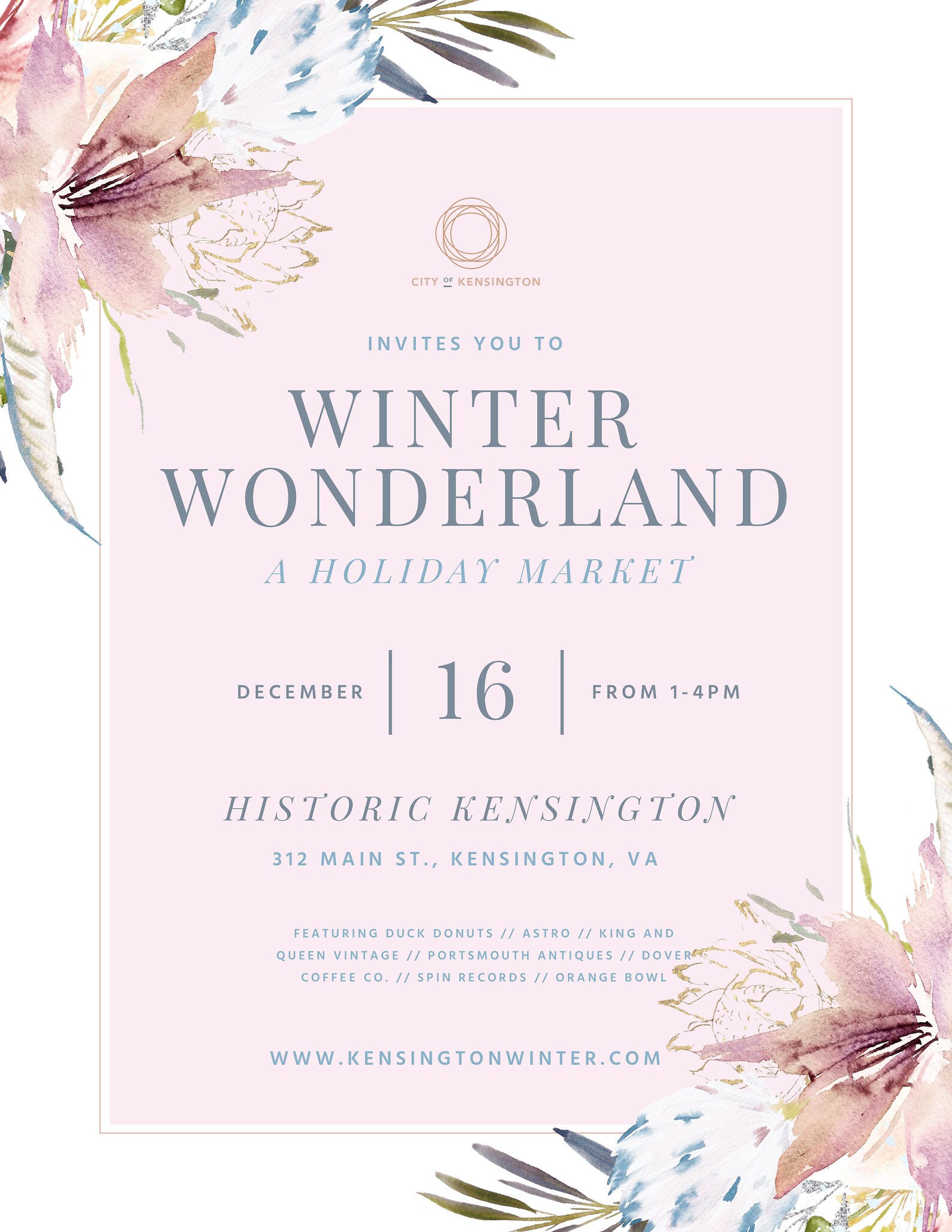 DIY Printable Winter Wonderland Craft Fair Event Flyer Template for ...