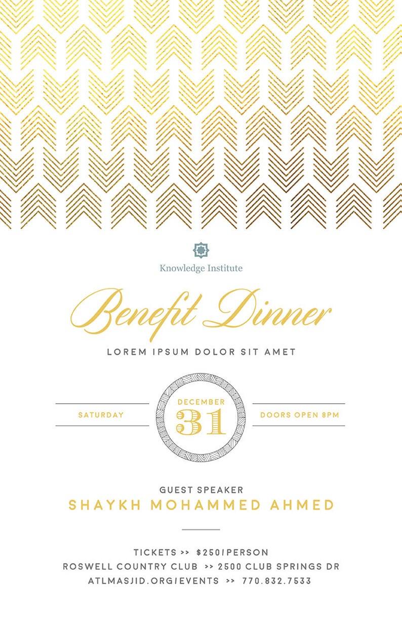 DIY Printable Event Flyer Template, Formal Gala Invitation, Word Flyer ...