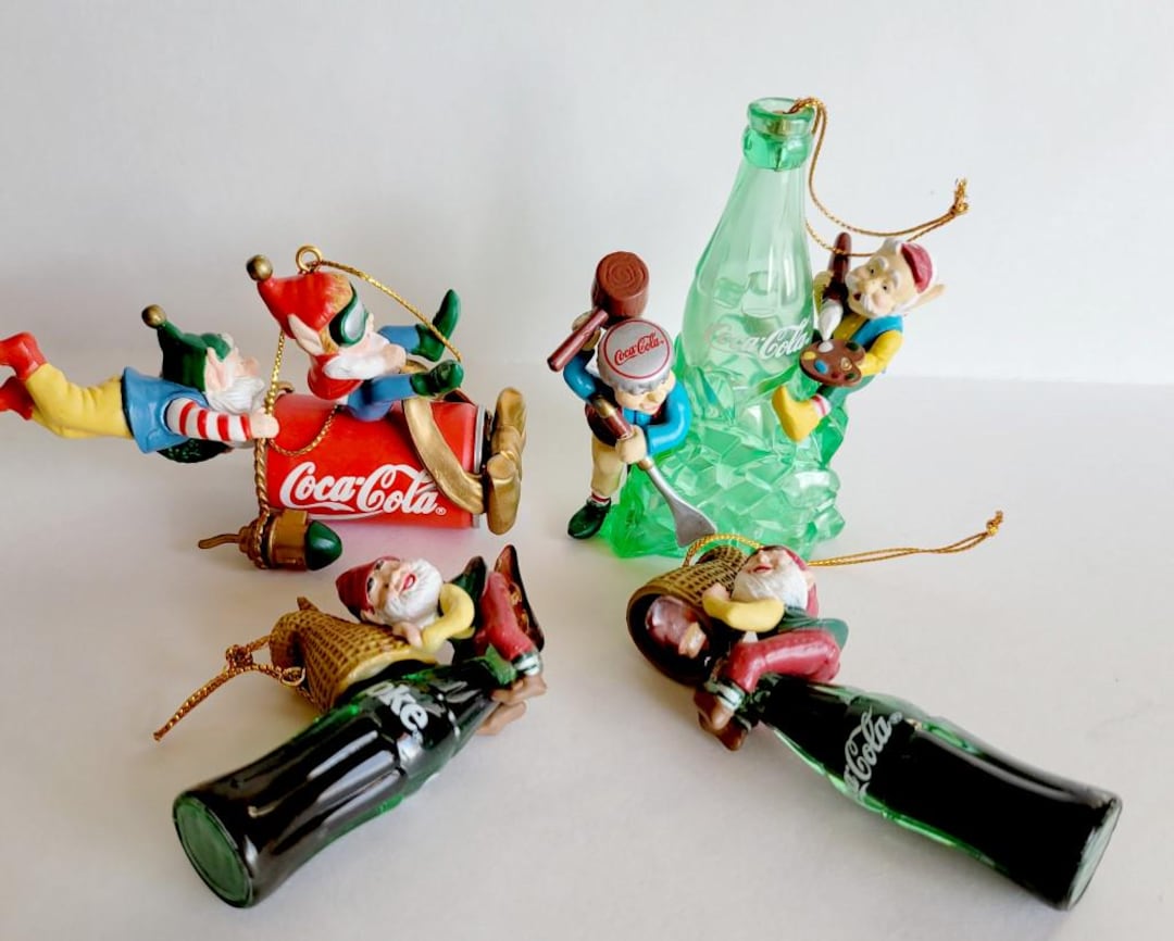 51992 Coca Cola Christmas Elves, Big Coke Bottle, Elves on Rocket ...