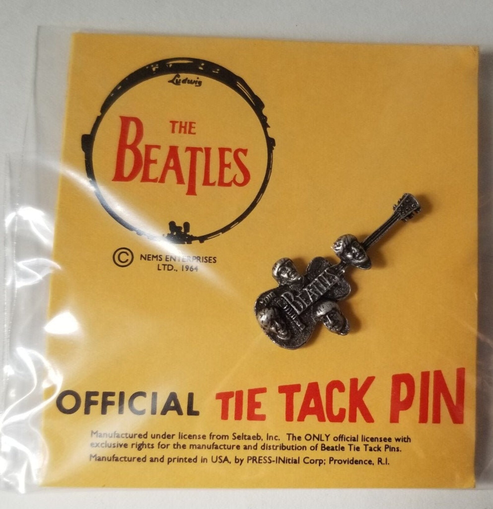 1964 NEMS The Beatles Official Tie Tie Tack Pin Mint On | Etsy