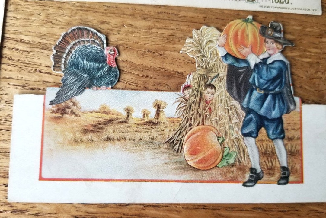 4 Early 1900's Thanksgiving Post Cards. the Top 2 Are Not Post Marked ...