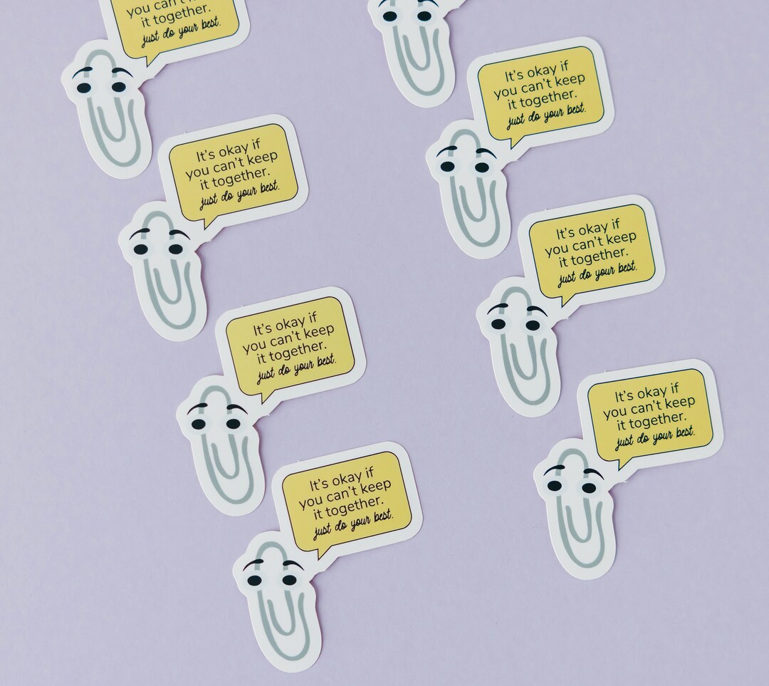 Microsoft Word Clippy • Motivational Waterproof Vinyl Sticker - Etsy