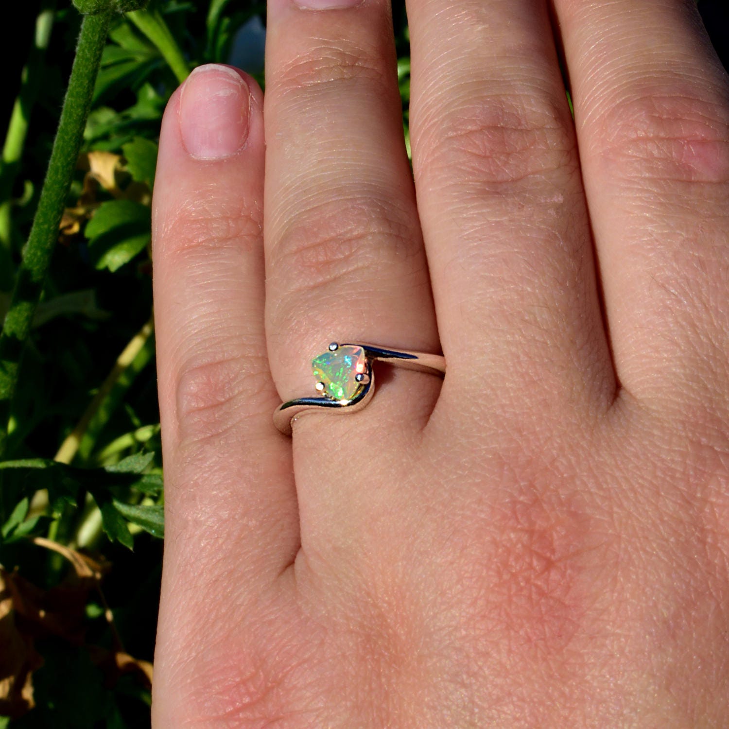 Natural Opal Ring Opal Jewelry Simple Ring Gem Ring | Etsy
