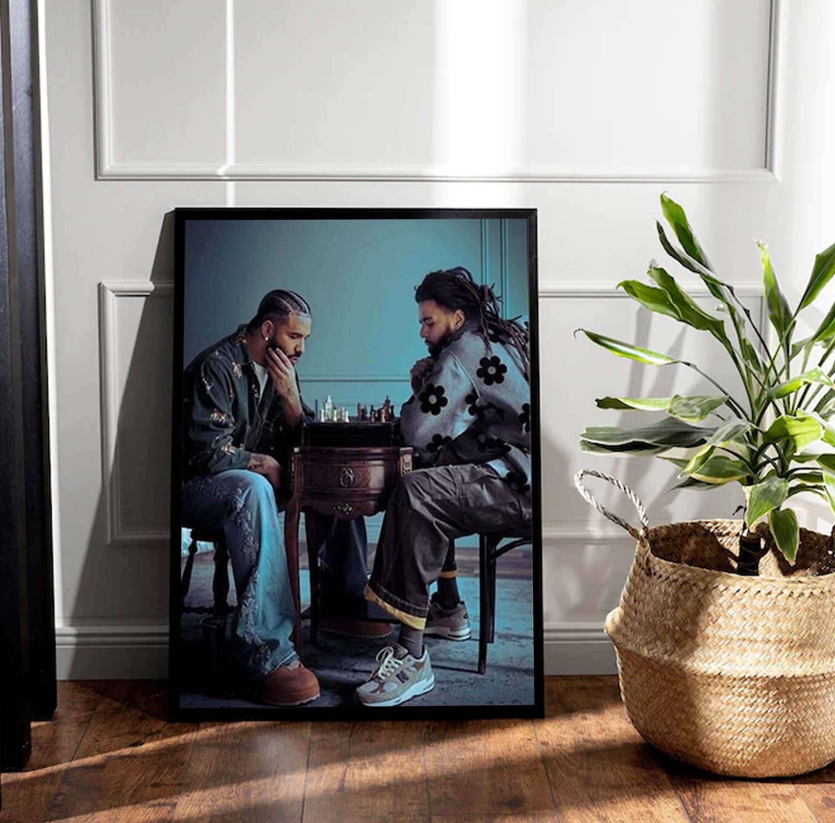 Drake and J Cole First Person Shooter Music Video Chess Match Scene as ...