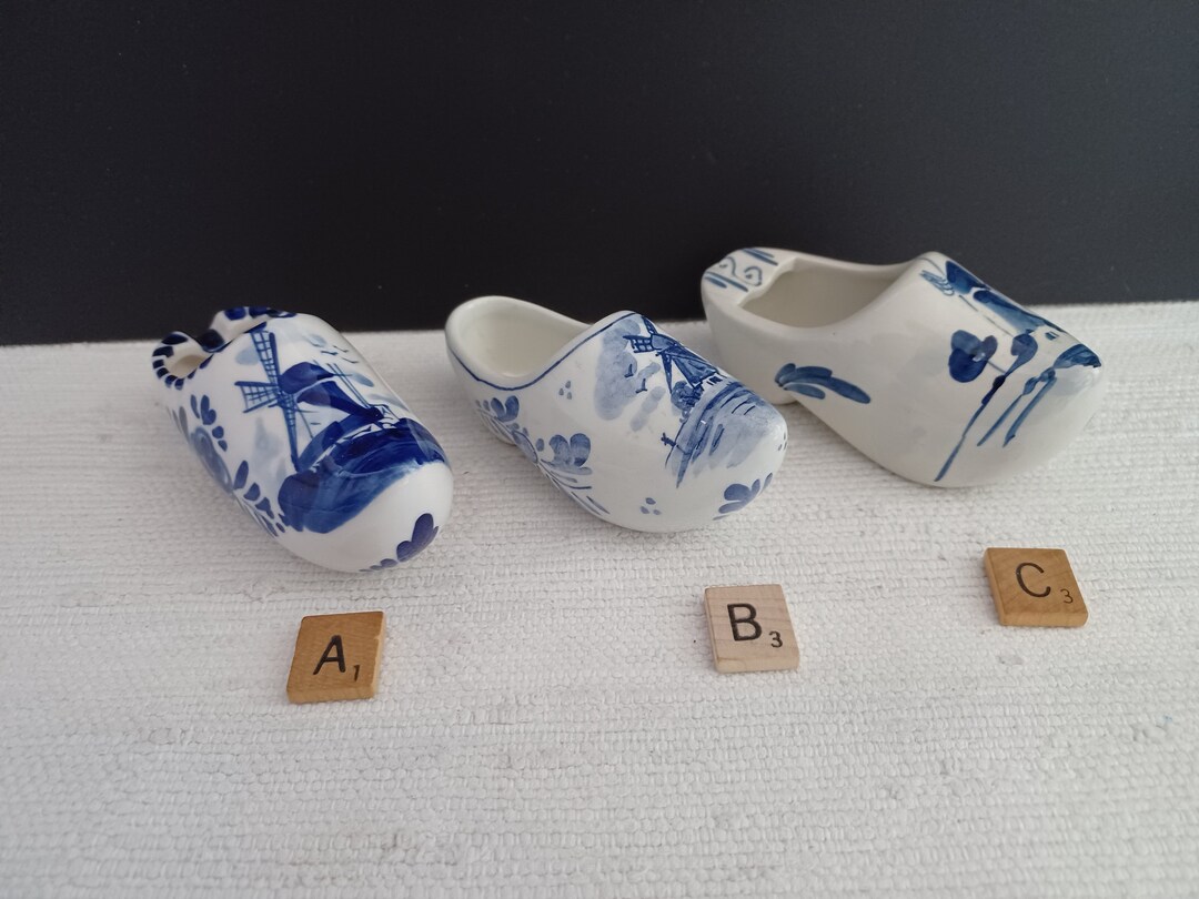 Vintage Clogs Delft Holland Shoe / Clog / Souvenir From - Etsy