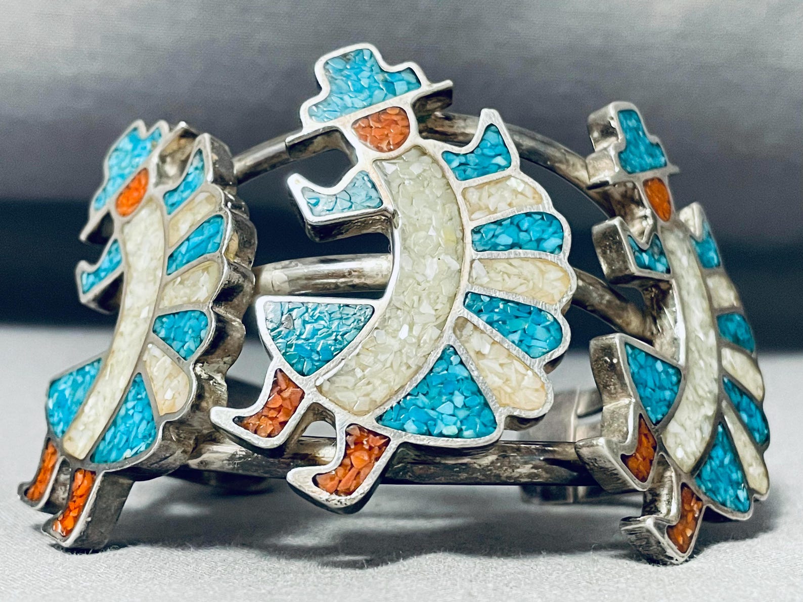 Native American the Best Kachina Chip Inlay Vintage Navajo Turquoise ...