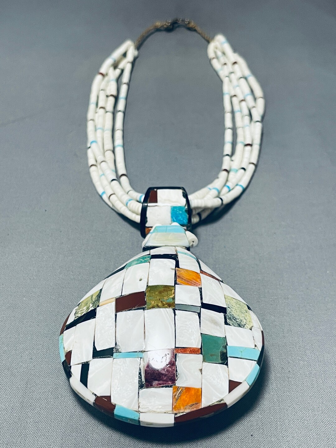 Native American Flask Shell Very Rare Vintage Santo Domingo - Etsy