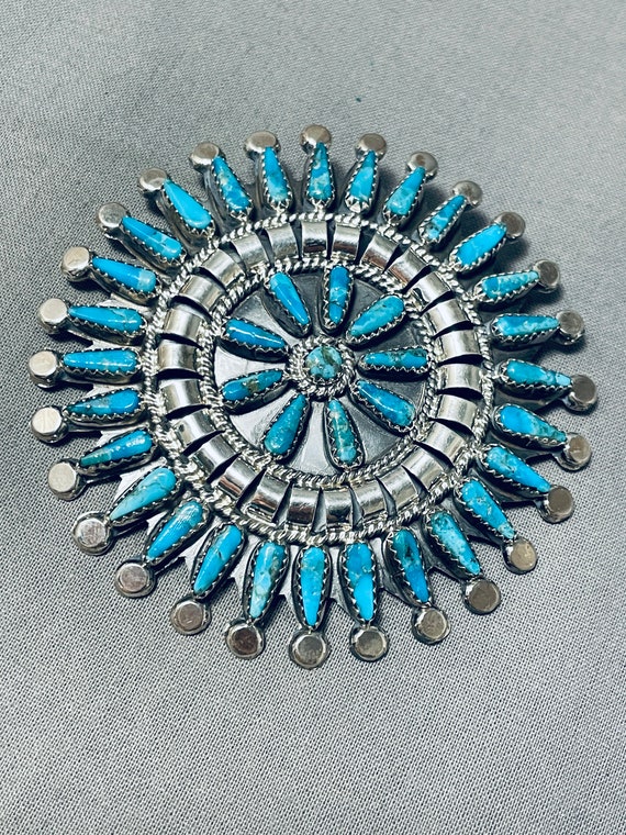 Eye Catching Native American Navajo Turquoise Cluster… - Gem