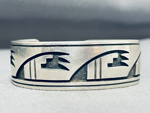 Long Wave Vintage Native American Hopi Hand Carved St… - Gem