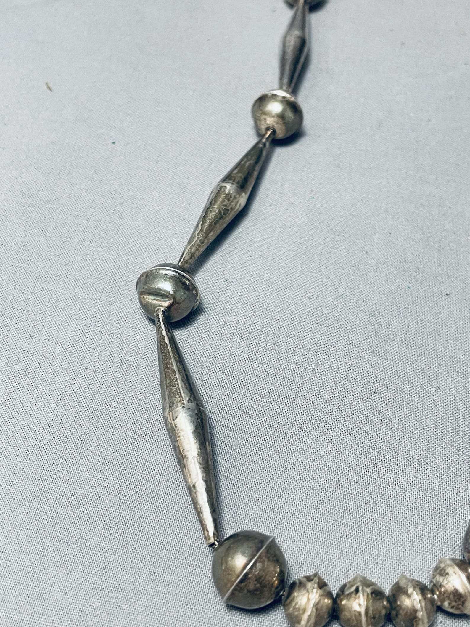 Rare Older Longer Vintage Native American Navajo Torpedo Sterling ...