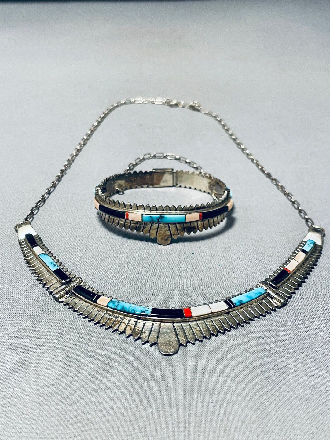 Native American Important Vintage Navajo Turquois Clasp Bracelet ...