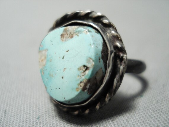 Rare Vintage Native American Navajo Gilbert Turquoise… - Gem