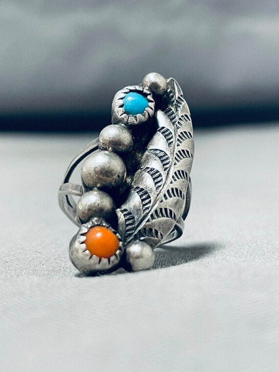 Rare Vintage Native American Navajo Blue Gem Turquois… - Gem